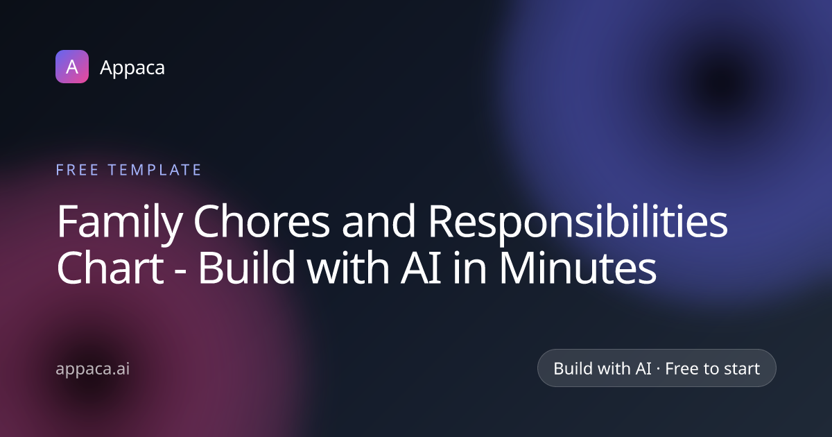 Family Chores and Responsibilities Chart - Build with AI in Minutes ...