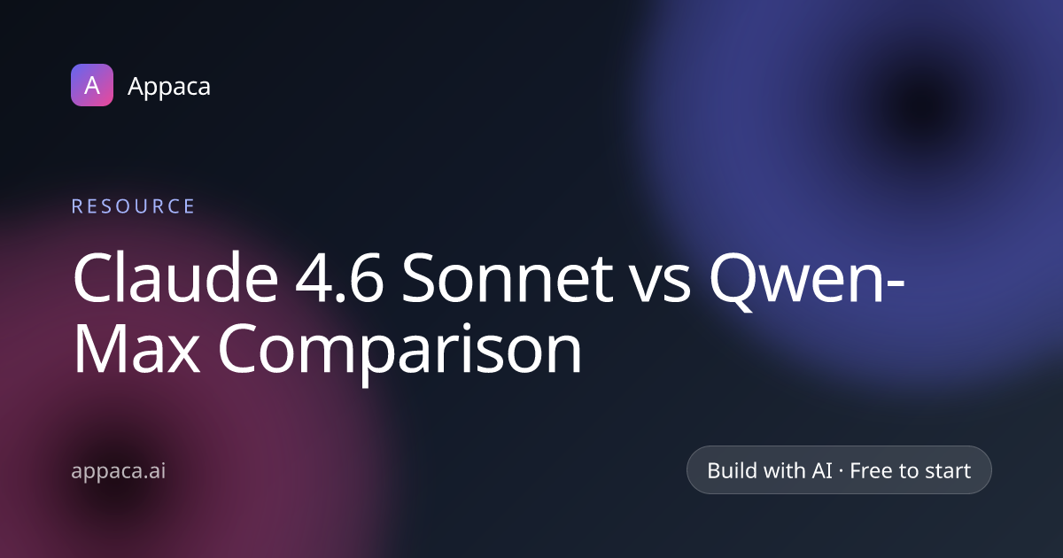 Claude 4.6 Sonnet vs Qwen-Max Comparison | Appaca